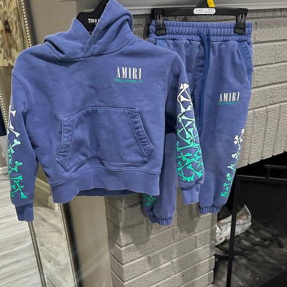 AMIRI | Matching Sets | Amiri Blue Set With Green And White Graphics ...